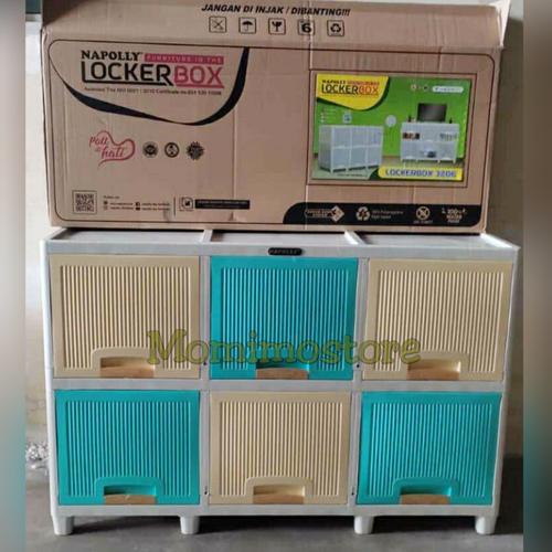 Jual LEMARI PLASTIK NAPOLLY LOCKER BOX 3206 LOCKER ANAK NAPOLLY 6 PINTU ...