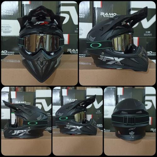 Jual HELM JPX CROSS HITAM DOFF PLUS KACA GOGLE - M, kaca aja - Kota ...