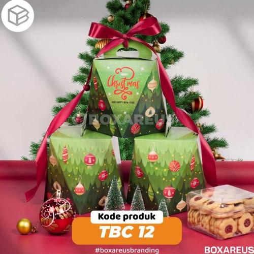 Jual box toples natal christmas packaging kemasan dus kotak kue | tbc ...