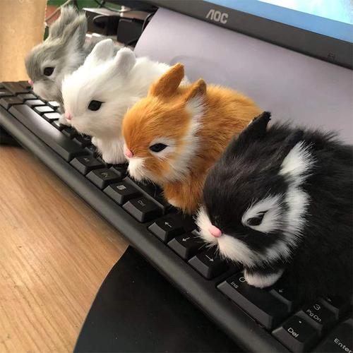 Jual Boneka Anak Kelinci Simulasi Pajangan Meja Plush Rabbit Bunny ...