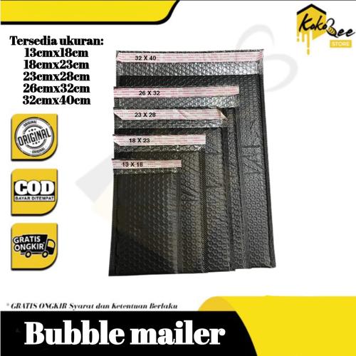 Jual Bubble mailer amplop bubble hitam envelope black satuan ada 5 varian - 13CM X 18CM ...