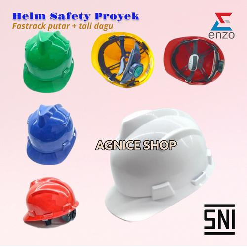 Jual Helm Safety Proyek SNI ENZO Fastrack Model Putar - Hijau, Helm ...