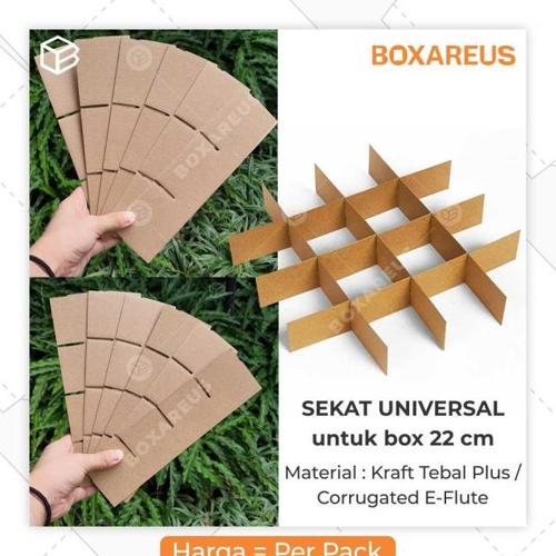 Jual sekat universal box 22cm, partisi cake box, dus, kotak packaging ...