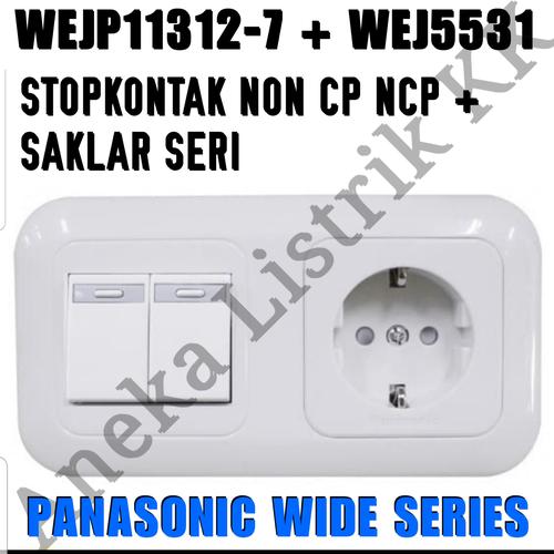 Jual PANASONIC WEJP11312-7 + WEJ5531 STOP KONTAK NON CP NCP + SAKLAR ...
