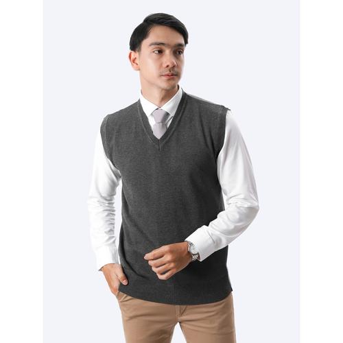 Promo Sweater Rajut Pria Gomuda - Vest/Rompi Abu Tua - Abu Tua, M ...
