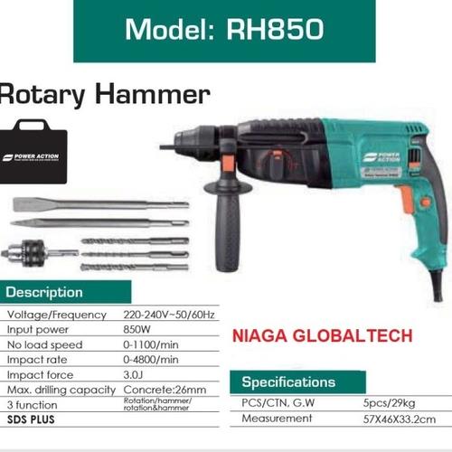 Jual POWER ACTION RH850 ROTARY HAMMER DRILL 26MM 850watt - Kota ...