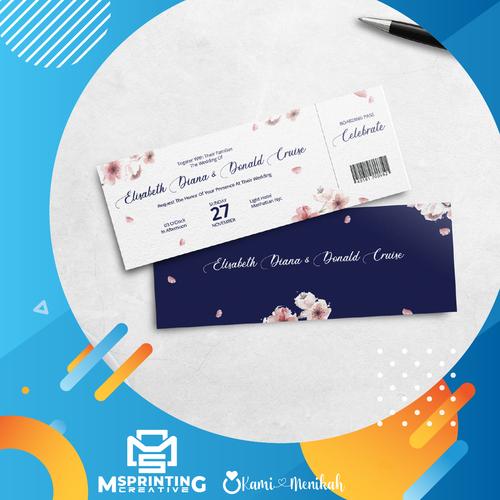 Jual Cetak Undangan Model Boarding Pass Code BP1 - Kab. Tuban - MSCELL ...