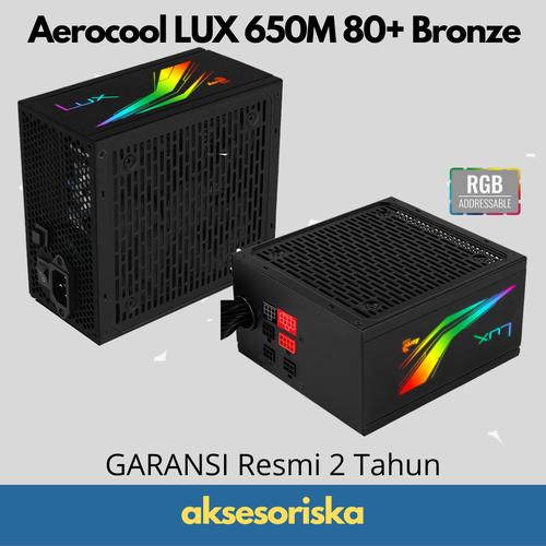 Jual Power Supply Aerocool LUX RGB 650M Modular PSU 80+ BRONZE 650W ...