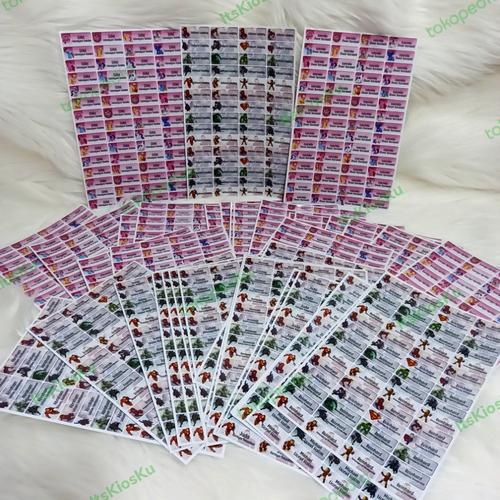 Jual stiker nama anak / stiker waterproof / stiker label anak - Kab ...