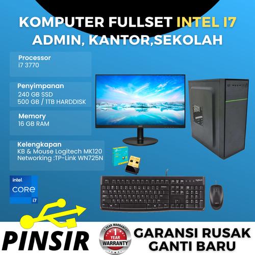 Jual Paket PC Rakitan Full Set i7 RAM 16GB SSD 240GB - PHILIPS 22 INCH ...