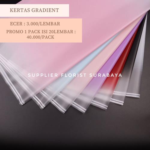 Promo [5 LEMBAR] KERTAS BUNGA CELLOPHANE GRADIENT GRADASI GRADIASI WRAP ...