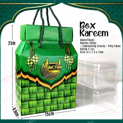 Jual box kardus kue kering dus lebaran isi 2 toples persegi panjang ...