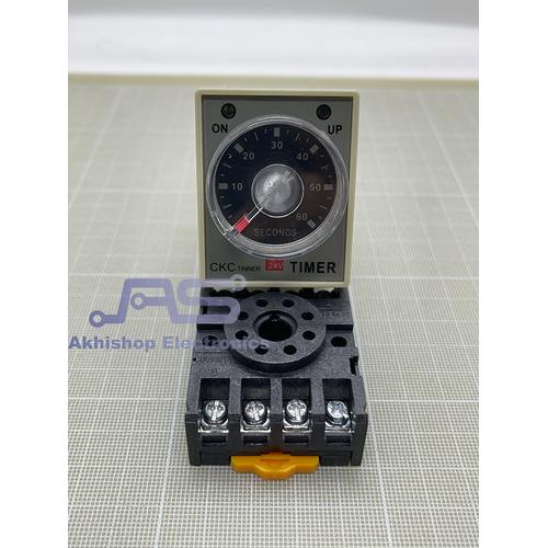 Jual AH3-3 60S 24VDC Delay Timer with 0-60S Time Relay - Kota Surabaya ...
