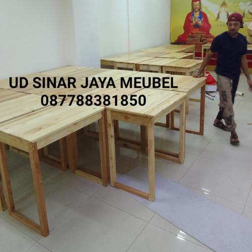 Jual meja belajar minimalis model U kayu jati belanda 80×40×75 ...