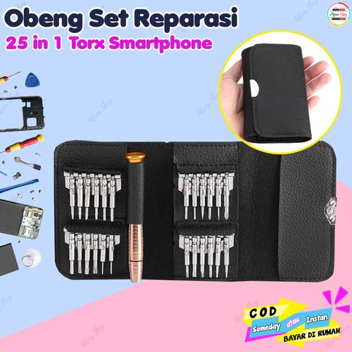 Jual Obeng Reparasi Torx Set 25 in 1 Untuk iPhone 4/5/6/6 Plus - Black - Kota Surabaya - Afrins ...
