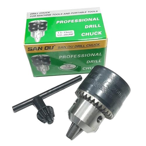 Jual SAN OU Kepala Bor 13 mm - Drill Chuck 13 mm (1/2 x 20) DRAT - Kota ...