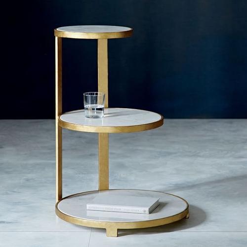 Jual meja pojok / shide table besi top marble premium - Kab. Demak ...