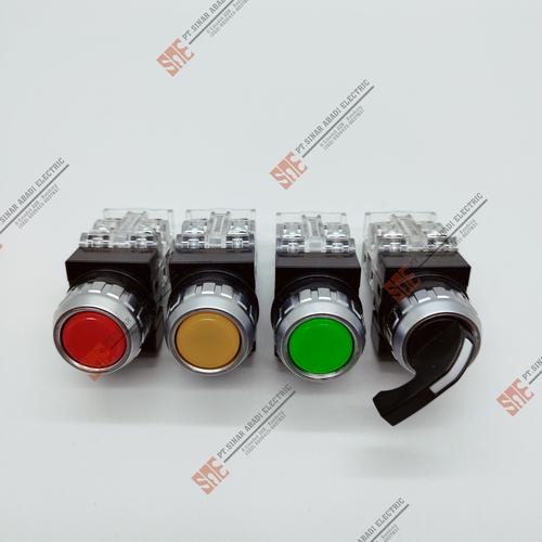 Jual Push Button Selector Switch On Off Hanyoung AC 25mm - Merah - Kota ...