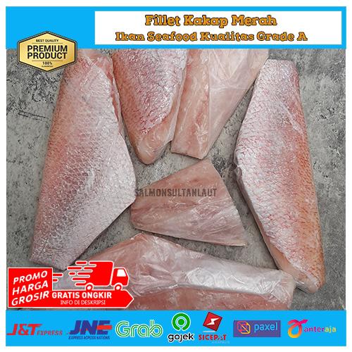 Jual Fillet Ikan Kakap Merah | Fish Red Snapper Fillet 1Kg - Ikan Kakap ...
