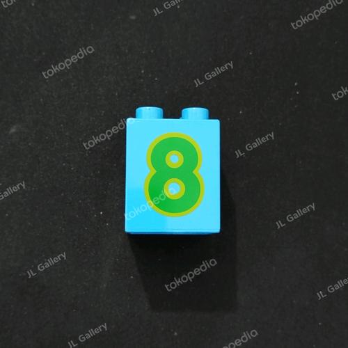 Jual Lego Parts Duplo Brick Number 8 Warna Biru Dark Azure - Kota ...