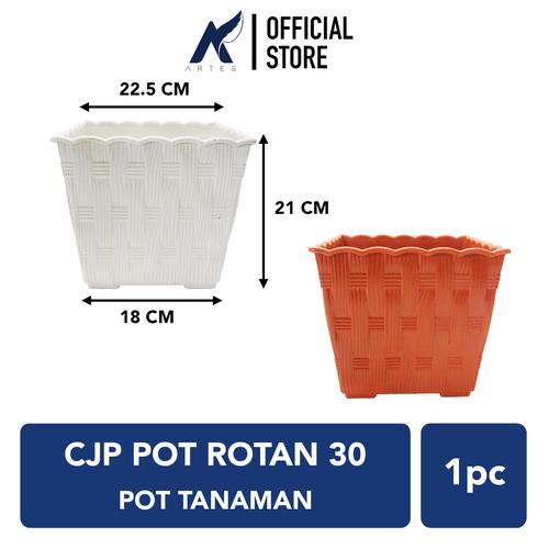 Jual CJP ROTAN 30 Pot Kotak Tanaman Tumbuhan Bunga Plastik Panjang 22 ...