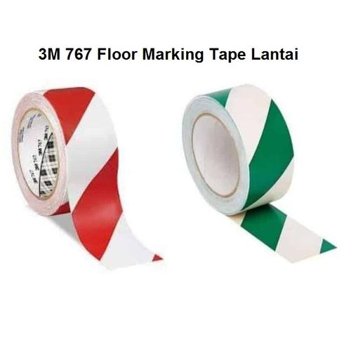 Jual 3M 767 Floor Marking Tape Lantai 50MMX33M - RED WHITE - Kota ...