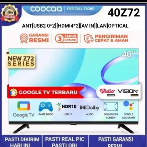 Promo COOCAA LED TV 40 INCH 40S7G -ANDROID 11 - DIGITAL TV - 2.4G/5G ...