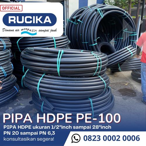 Jual Pipa Hdpe 2 inch Pn 10, Pn 12, Pn 16, Pn 20 | Rucika Pipa Hdpe ...