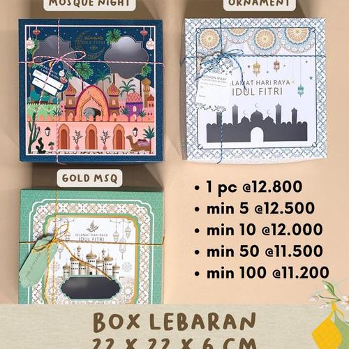 Jual box dus packaging kue cookies - idul fitri / lebaran p 22 l 22 t 6 ...