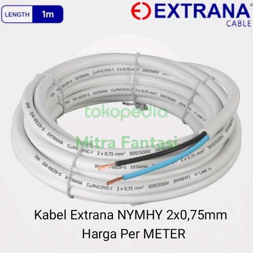 Jual Kabel EXTRANA NYMHY 2x0,75mm Per Meter Kabel Listrik Serabut SNI PUTIH - Kota Pontianak ...