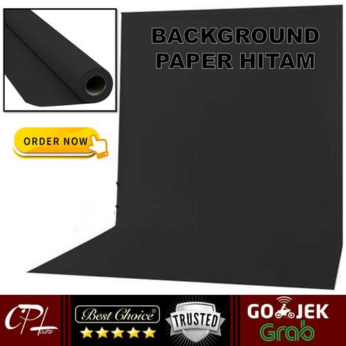 Jual background paper hitam 2.7x11m backdrop kertas studio black foto ...