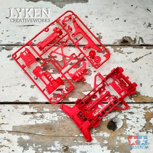 Jual Tamiya Chassis Super X / SX Chassis Reinforced PC-ABS Red + Gear ...