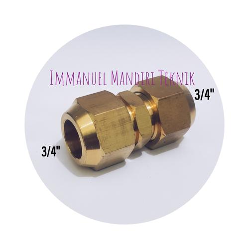 Jual Double Nepel AC 3/4 / Pipa Tembaga 3/4 Flaring / Nepel AC 3/4 ...