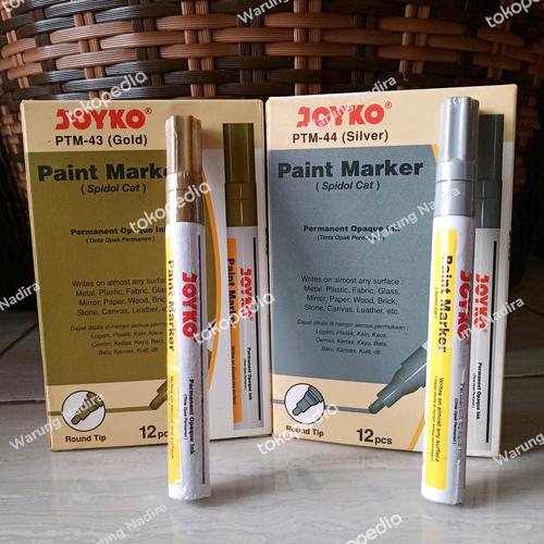 Jual Spidol Paint Marker Joyko PTM-43 PTM-44 Spidol cat - Silver (PTM ...