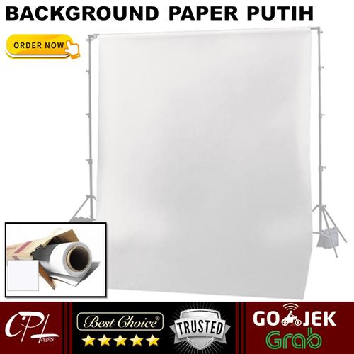 Jual background paper putih 2.7x11m backdrop kertas studio white foto ...