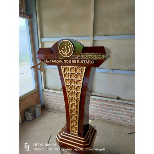 Jual mimbar podium FREE REQUEST NAMA DAN LOGO mimbar pidato minimalis ...