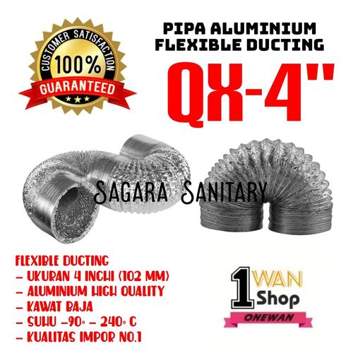 Jual pipa exhaust 4 inch flexible duct / selang cerobong asap ...