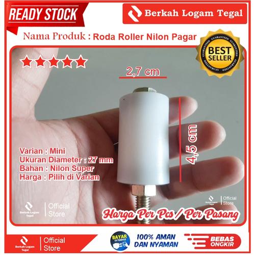Jual Roda Nilon / Roller Pintu Pagar Besi Stainless Kayu Diameter 27 mm ...