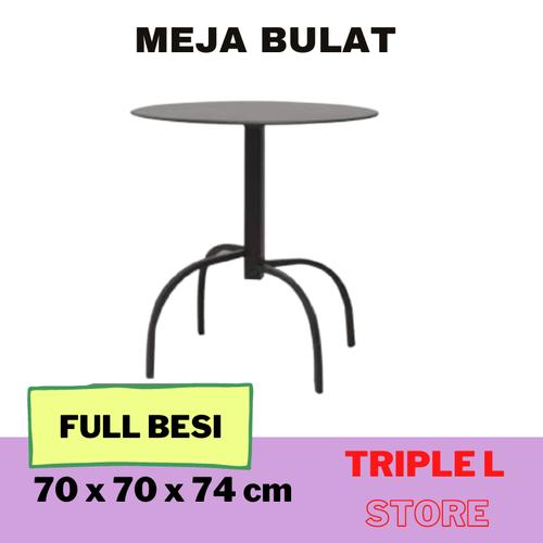 Jual Meja Bulat Cafe Teras Luar Ruangan Full Besi - BULAT - Kota ...