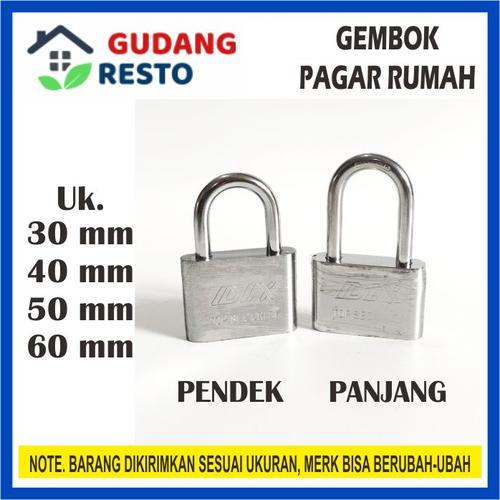 Jual GEMBOK PAGAR LEHER PENDEK 30 40 50 60 MM RUMAH / LEMARI / PINTU ...