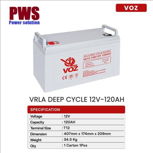 Jual Accu Aki Baterai Kering Battery Vrla Deep Cycle VOZ 12V 120Ah ...