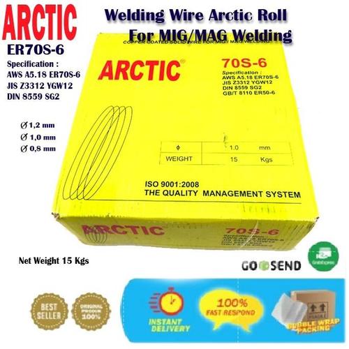 Jual Kawat Las Co2 Arctic Welding Wire MIG ER 70S-6 15Kg / kawat las roll - 0.8mm - Jakarta ...