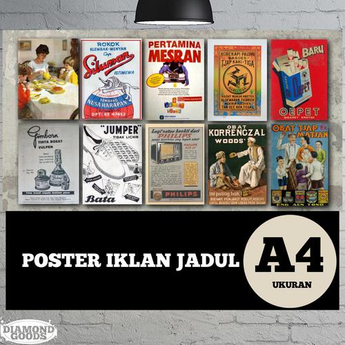 Promo poster dinding aesthetic / wall art poster - iklan jadul v3 - DP ...