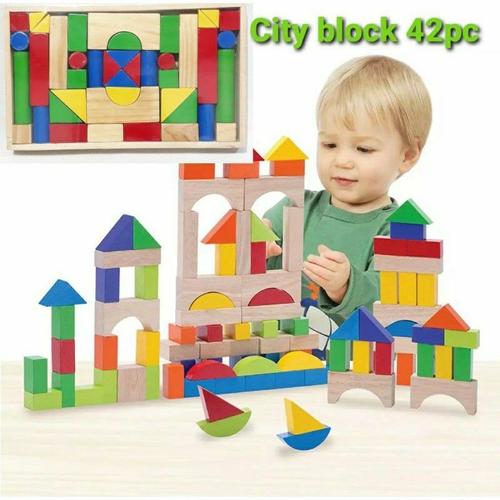 Jual PREMIUM BLOCK SUSUN KAYU WOODEN HOUSE BLOK BENTUK SHAPE RUMAH CITY ...
