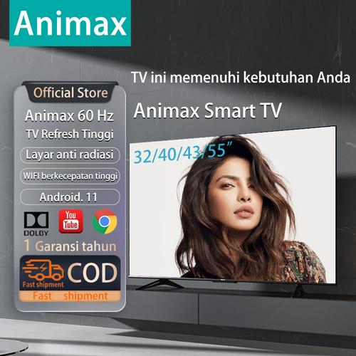 Jual Animax Smart TV led 32/40/43/55 inch 4K Digital Televisi murah COD - 43 inch, Non ...