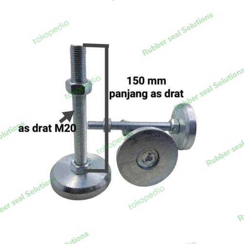 Jual kaki meja adjuster foot table M 20 x150mm HEAVY DUTY - Jakarta ...