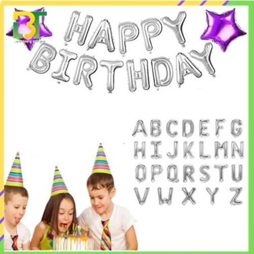 Jual LBT Balon Foil Huruf Silver ±40cm Ballon Foil Abjad Alphabet ...