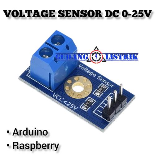 Jual Voltage Sensor Pendeteksi Tegangan DC 0-25V Arduino Raspberry Pi ...