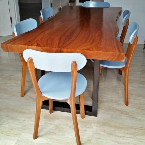 Jual meja makan minimalis top table kayu utuh suarwood - Kab. Jepara ...