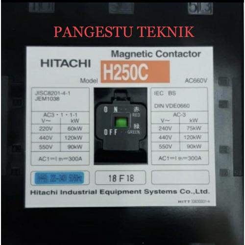 Jual Contactor Hitachi H250C 220V | Contactor Hitachi H-250C 220V ...